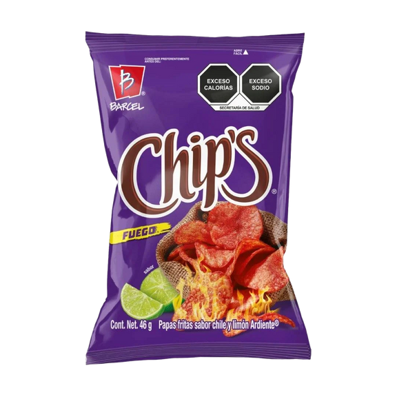 BARCEL CHIPS FUEGO 1/46gr (Caja:50pz) – Dulcerías Balu