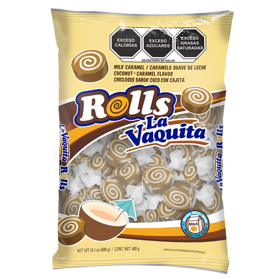 CANEL'S VAQUITA ROLL COCO 1/400gr (Caja:20dsp) – Dulcerías Balu