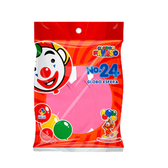 GLOBO NO.24 ROSA 1/10/3 – Dulcerías Balu