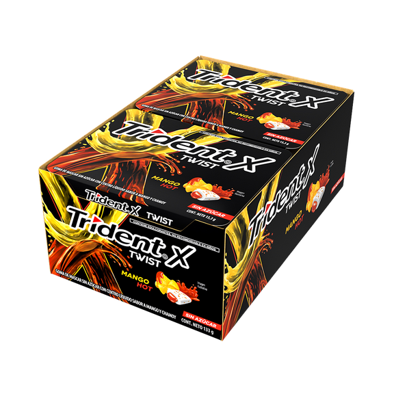 MONDELEZ TRIDENT TWIST MANGO/CHMOY 1/10pzs (Caja: 24dsp) – Dulcerías Balu